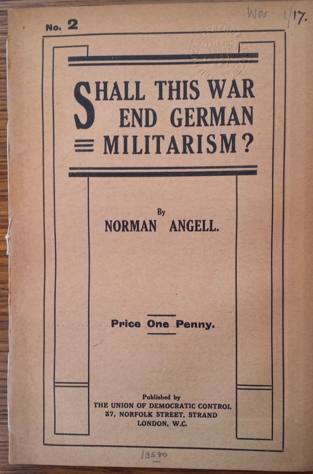 Library resources for researching World War I: peace pamphlets | Quaker ...