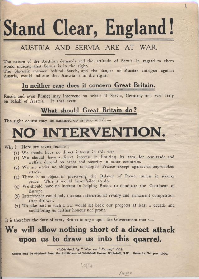 Library resources for researching World War I: peace pamphlets | Quaker ...