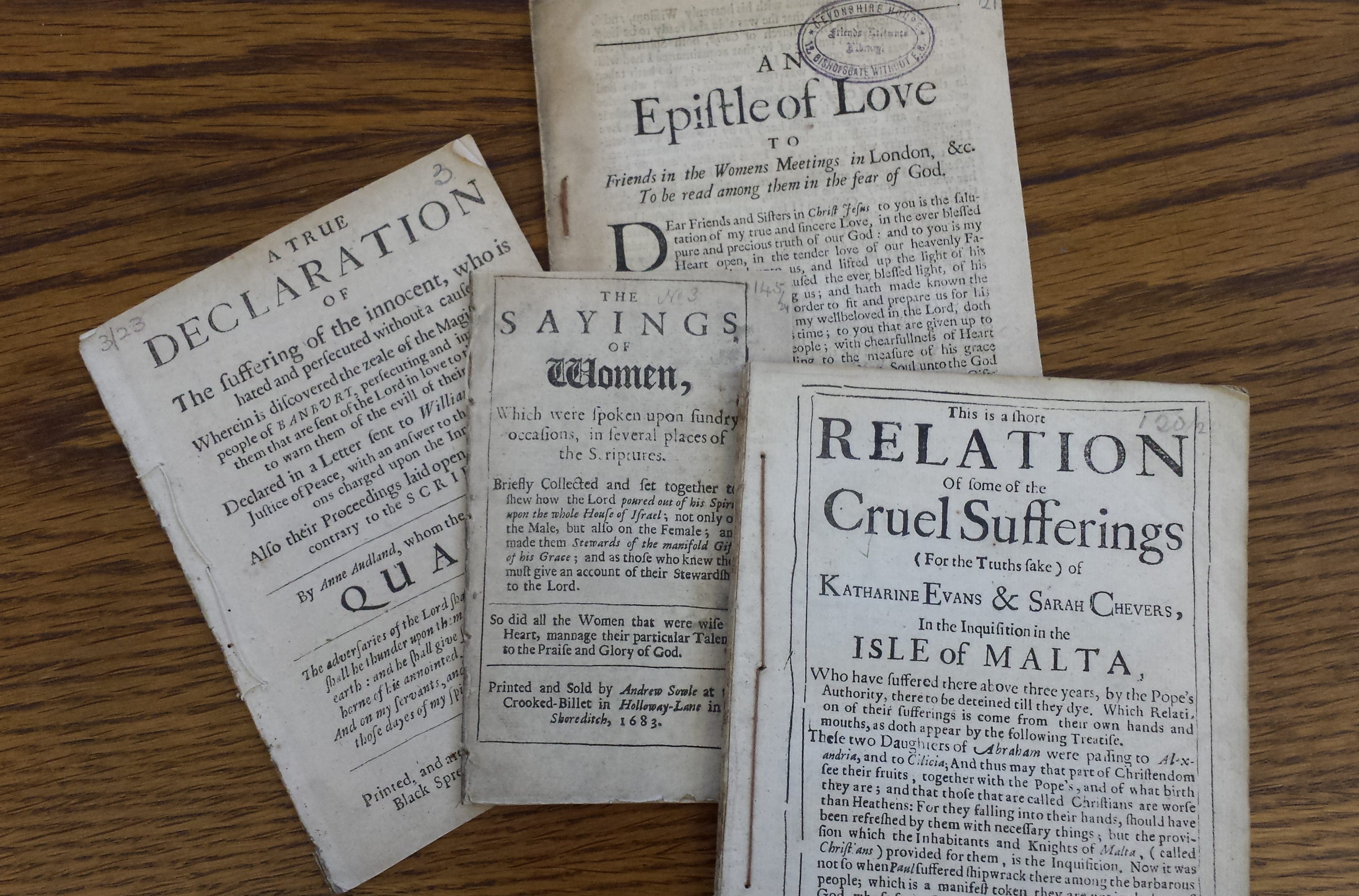 Quaker women: resources for women’s history in the Library of the ...